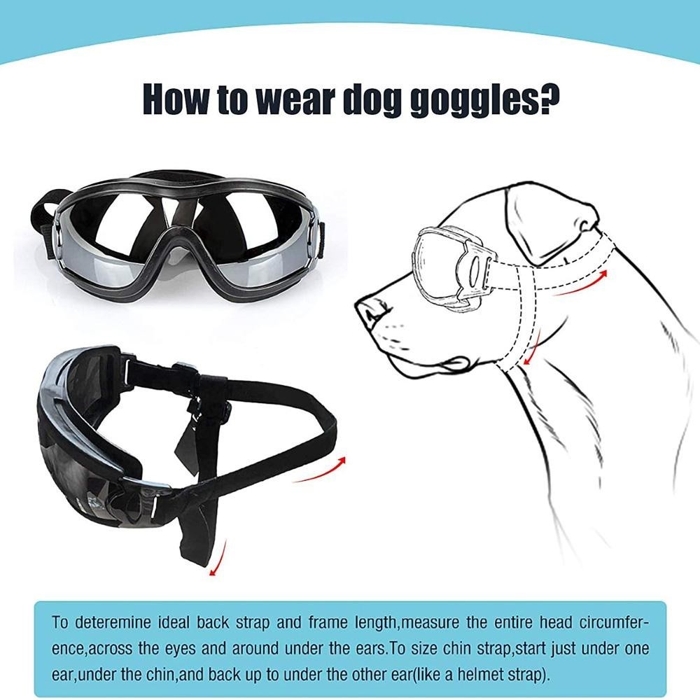 LY1 Adjustable Dog Goggles Sunglasses Pet Anti-UV Sun Glasses for ...