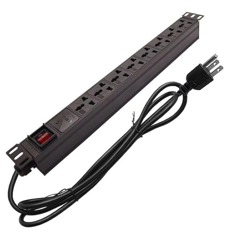 PDU Power Strip SPD Surge Protector 8 Ways Universal Socket 19 inch ...