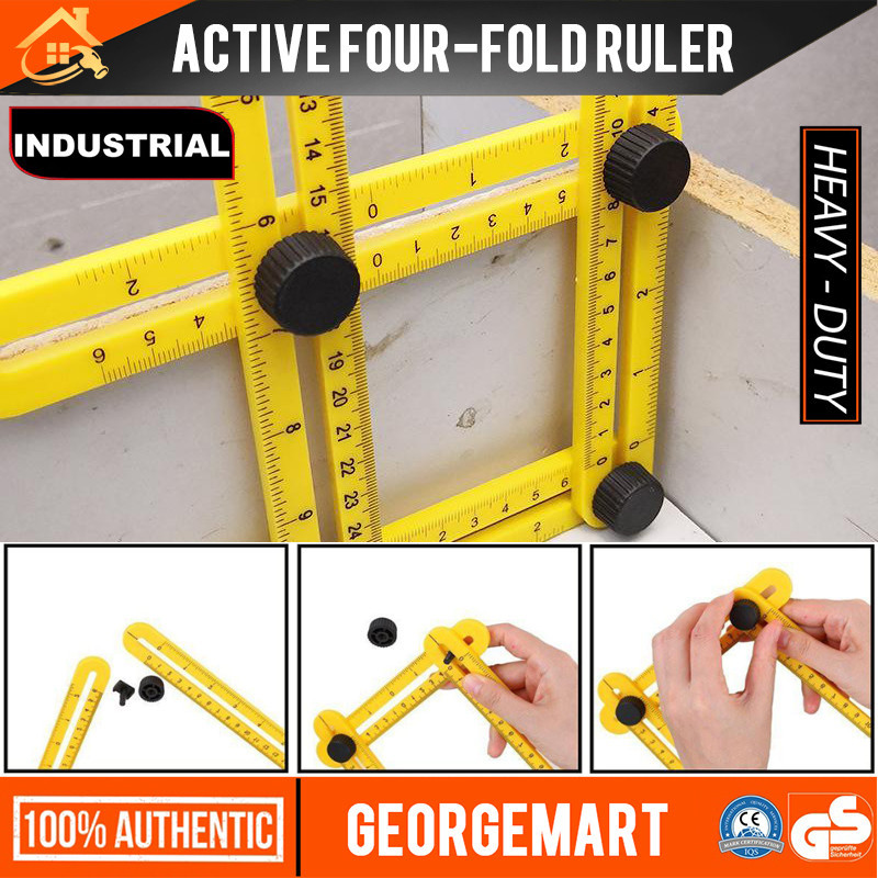 Angle Ruler Measuring Protractor Activity Four Fold Ruler With Metric Inch Scale Shopee