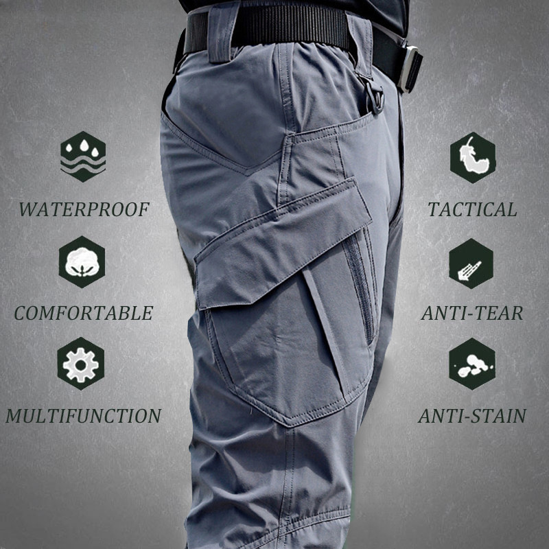 Cargo Pants Men Outdoor Waterproof Trousers Casual Multi Pocket Male ...