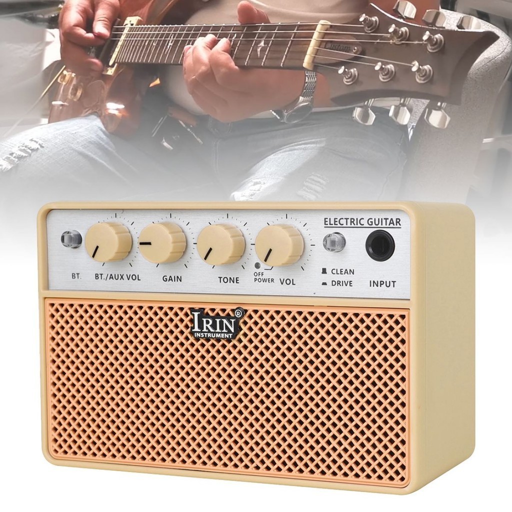 10W Rechargeable Mini BT Guitar Bass Amp with Clean and Drive Channels ...