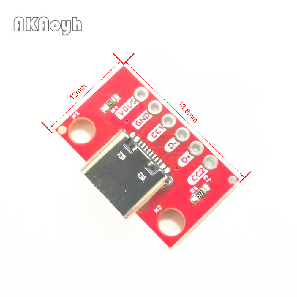 Type-c Female Socket Test Board USB3.1 16P to 2.54 High Current Power ...