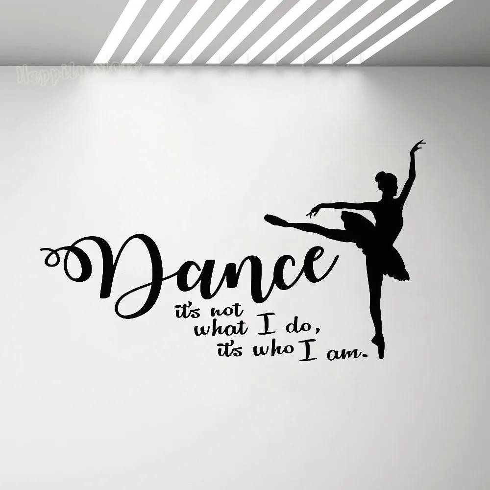 Dance Wall Art Decals for Girls Room Ballet Ballerina Silhouette Wall ...
