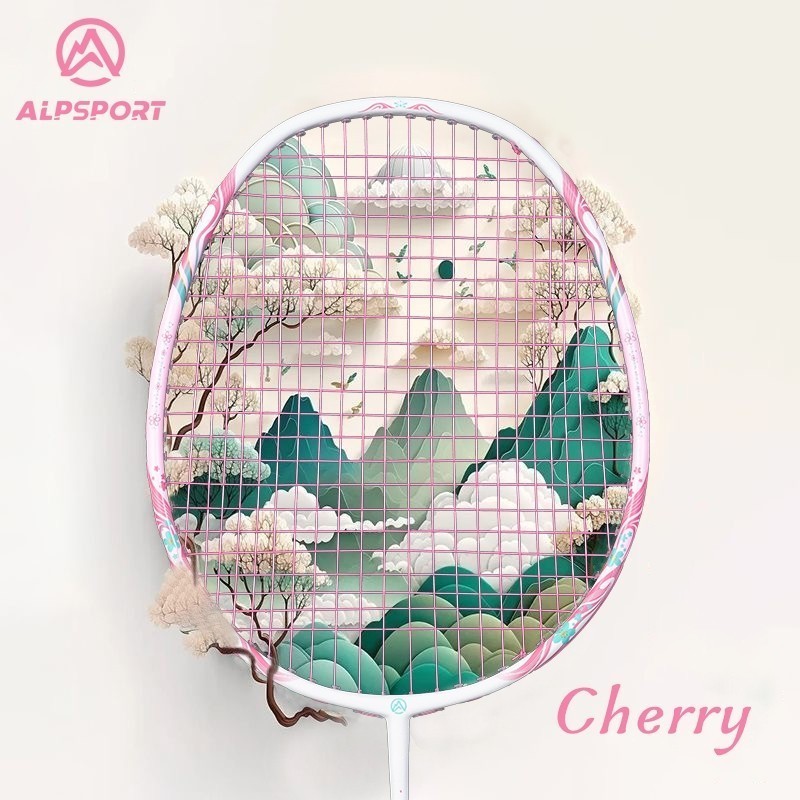 ALP New Cherry 4U 25LBS Badminton Racket 100% Full Carbon Fiber ...