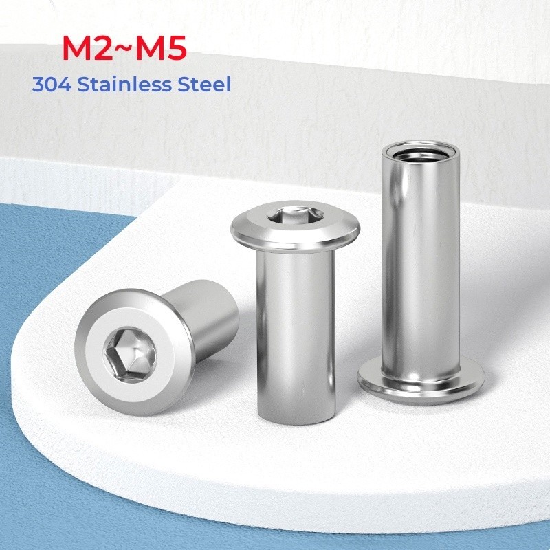 304 Stainless Steel Large Flat Hex Hexagon Socket Head Rivet M2 M3 M4 ...