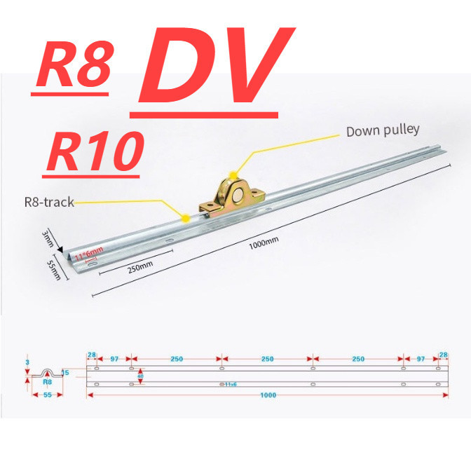 (COD)Sliding Gate Floor Guide Rail Bolt Down Galvanized Ground Track, U ...