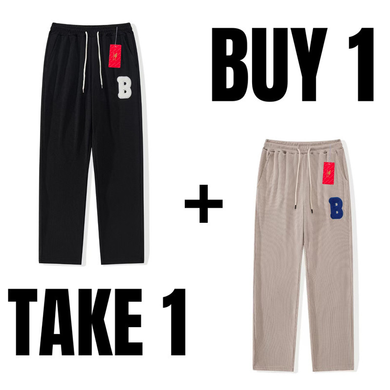(Buy 1 Take 1)Slocks Pants Loose Straight Cut Pants Korean Sweatpant ...