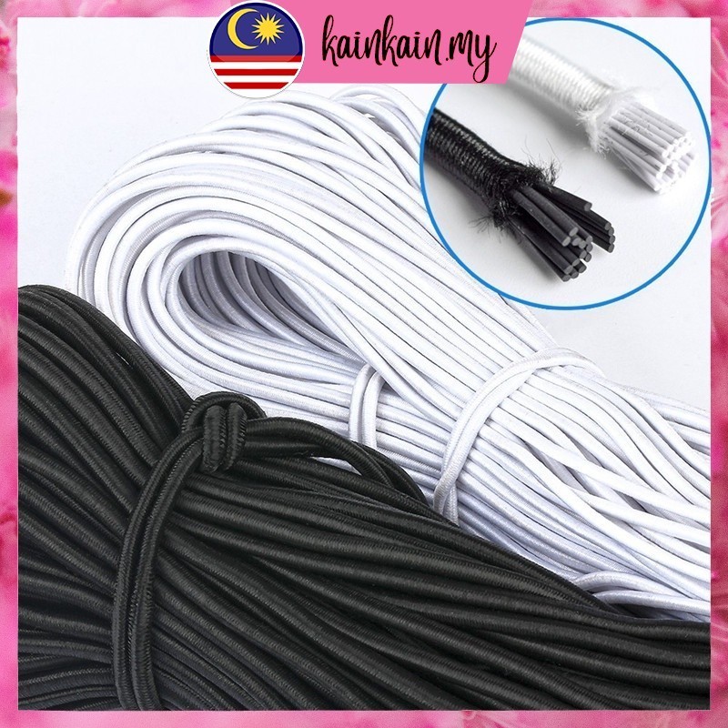 Round Elastic Cord 2.5mm 3.0mm Tali Getah Bulat (70105) | Shopee ...
