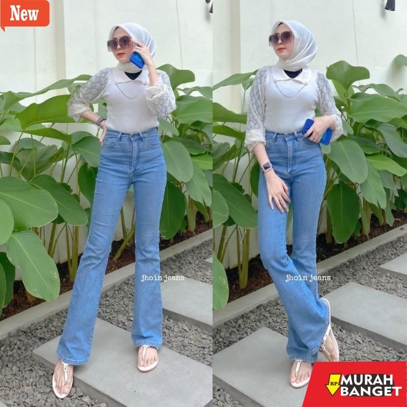HW Women's Long Denim Women's Cutbray Jeans - Trendy Stretch Cutbray ...