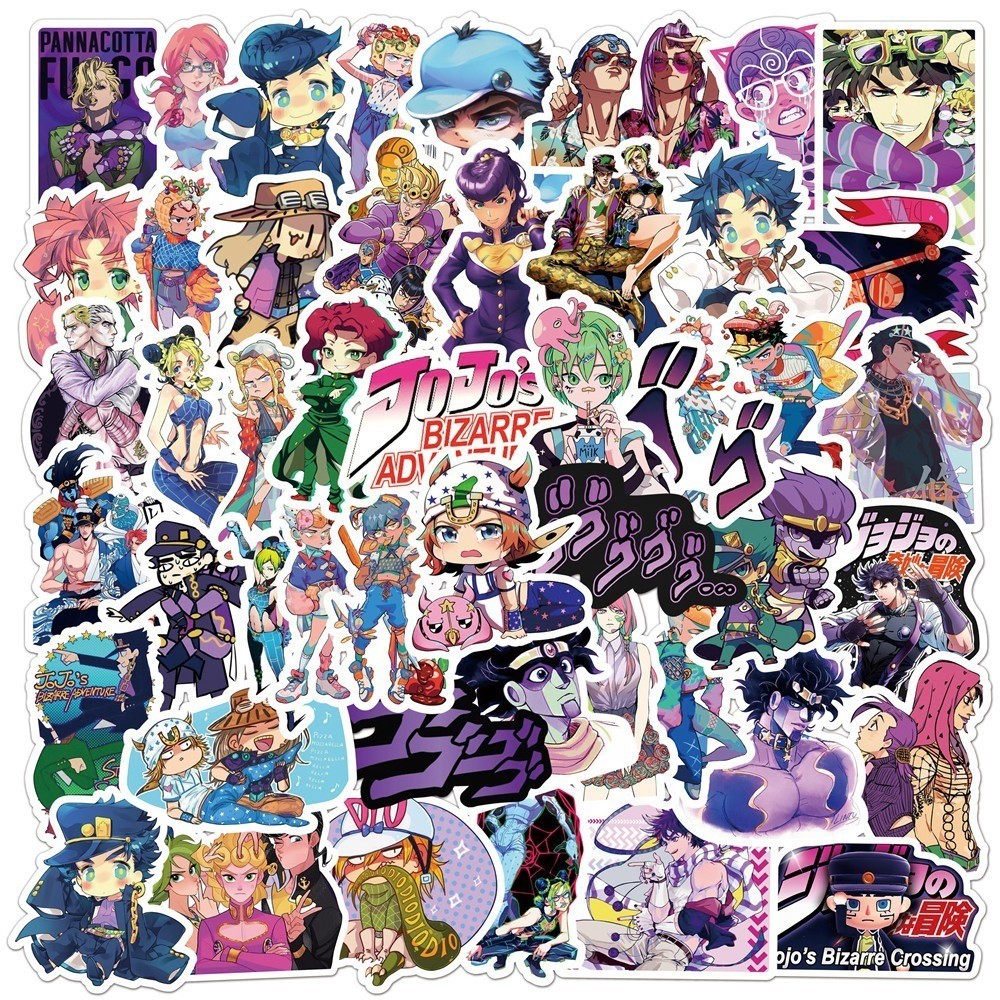 JoJo's Bizarre Adventure Waterproof Stickers 50Pcs Per Pack | Shopee ...