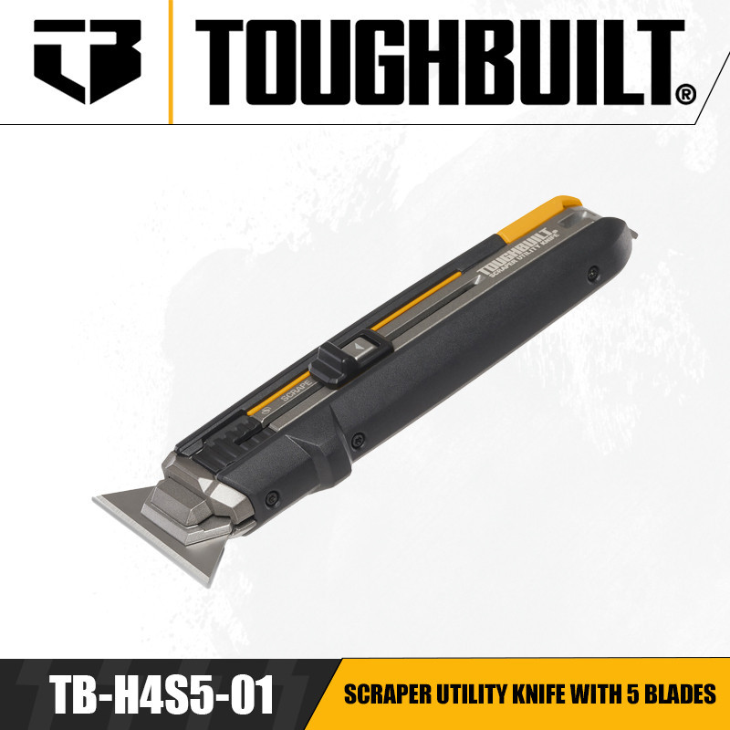 TOUGHBUILT TB-H4S5-01 Scraper Utility Knife With 5 Blades Hand Tools ...
