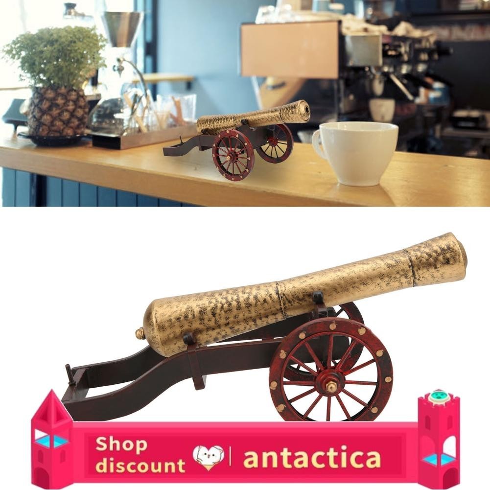 Antactica Retro Model Red Wheel Cannon Props Model for Tables ...