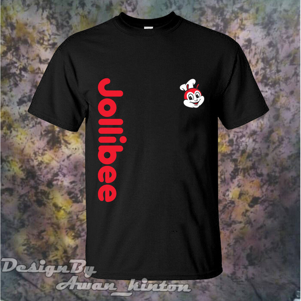 T-Shirt Mens Clothing Jollibee Restaurant Logo Black Color Men | Shopee ...