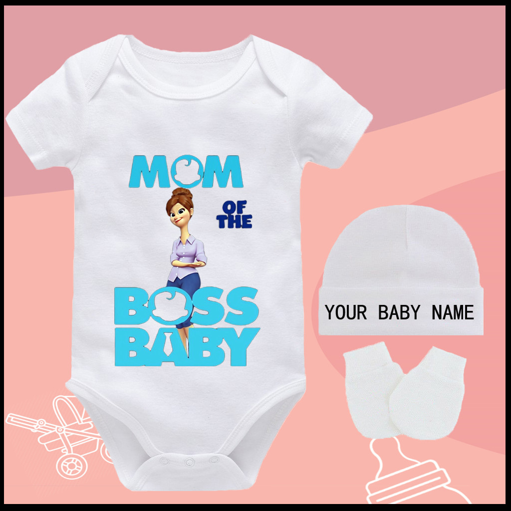 MOM BOSS BABY Set Of New Born Clothes For Your Little One Customizable ...