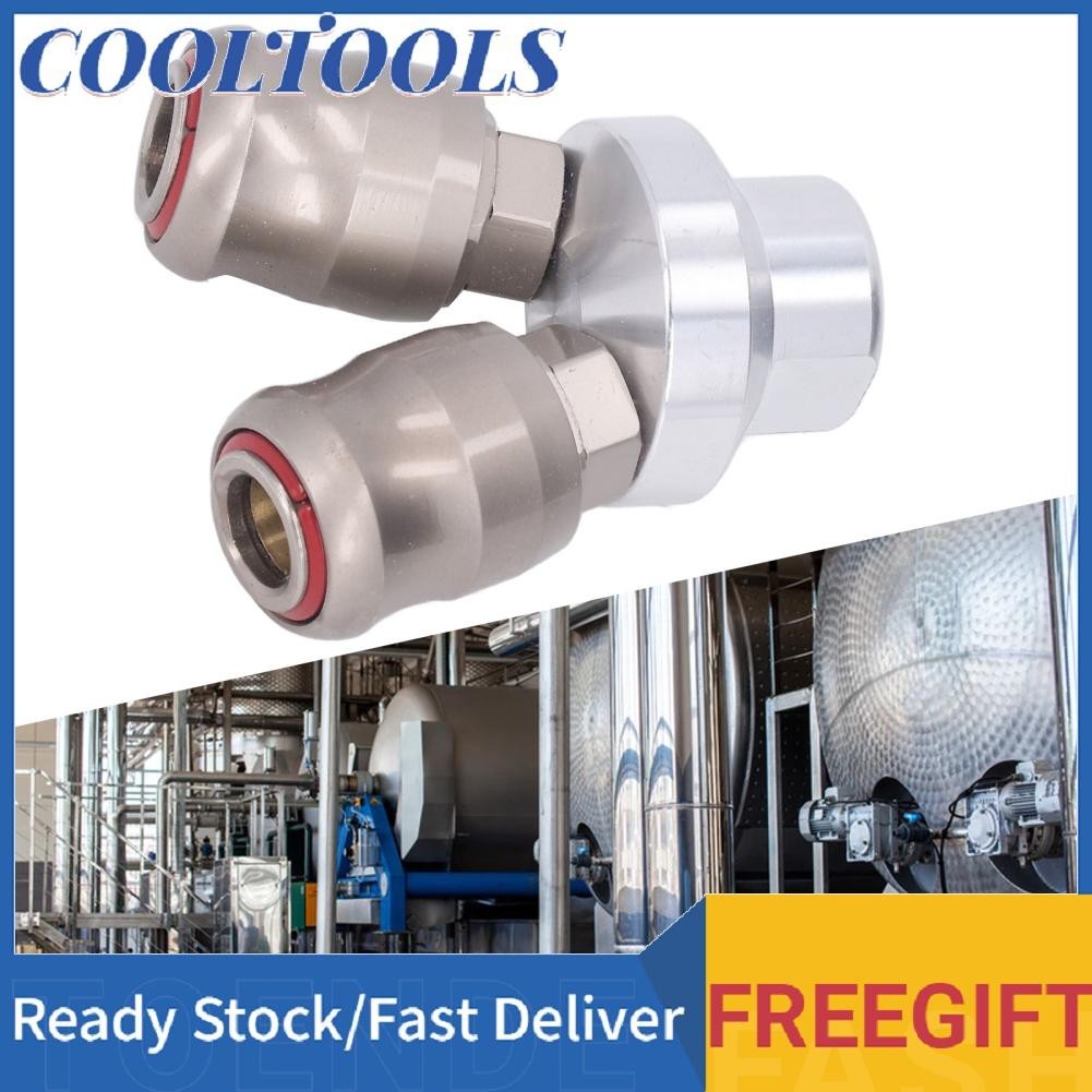 Cooltools 2 Way Pneumatic Quick Connector Air Hose Splitter Universal Coupler Long Life Span 360 ...
