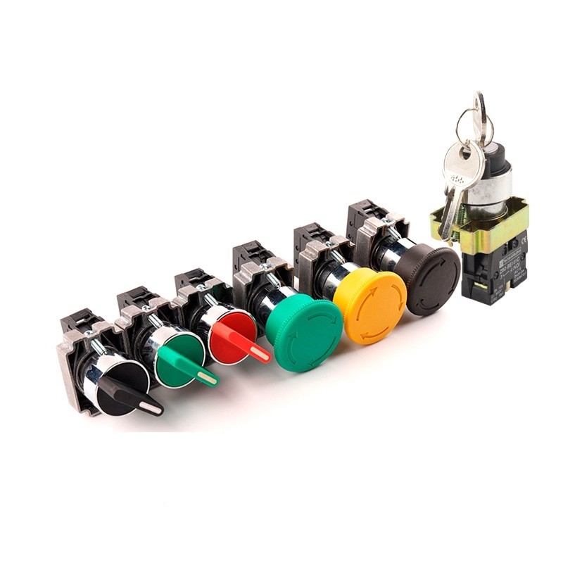 RQ＞1Pcs Button switch self locking small mushroom head emergency stop ...