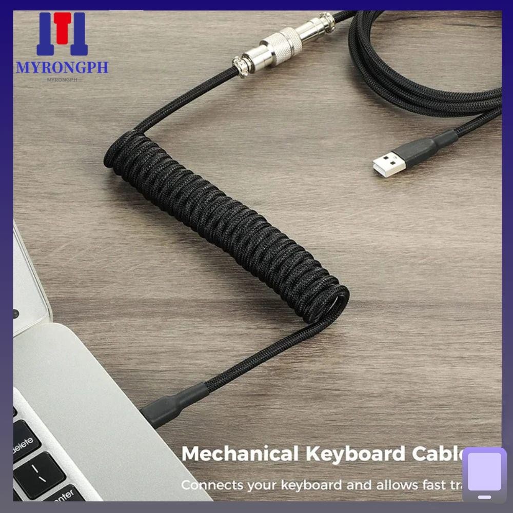 MYRONGPH Mechanical Keyboard Coiled Cable, Type -C to USB USB Keyboard ...