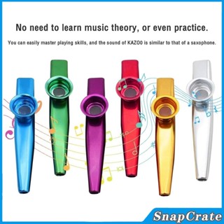 Snap Plastic and Metal Kazoo Portable Flute For Beginner Instrument ...