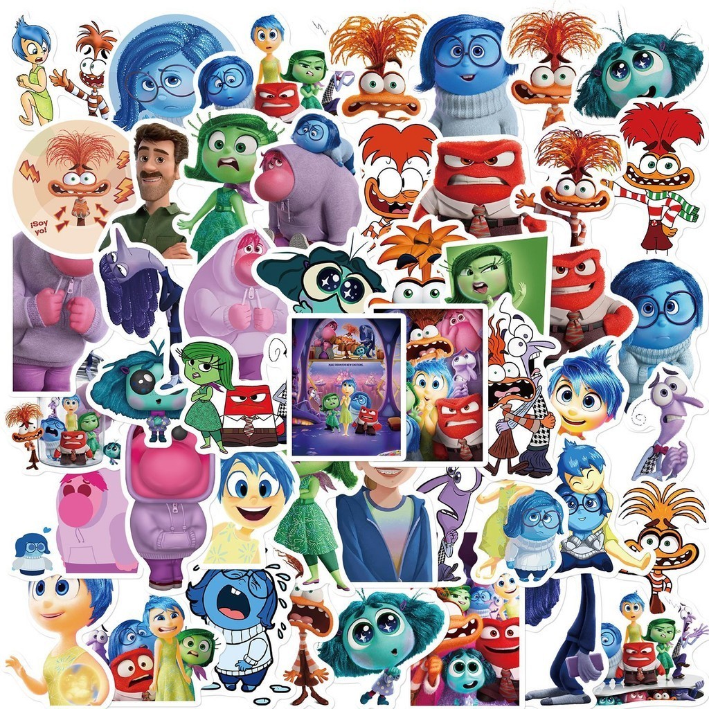 50 pcs Inside Out 2 Cartoon Movie Waterproof PVC Stickers | Shopee ...