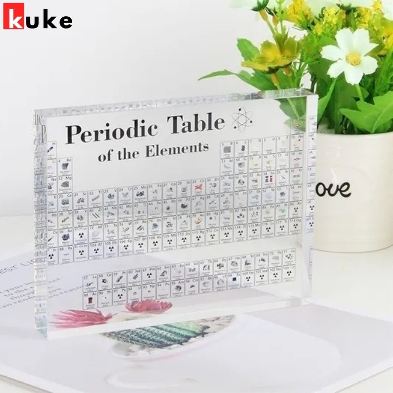 Transparent Acrylic Crystal Periodic Table Ornaments Technological ...