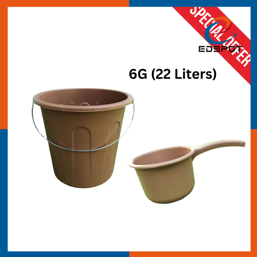 Edepot Mocha High Quality Water Pail with Dipper Mocha Bundle | Shopee ...