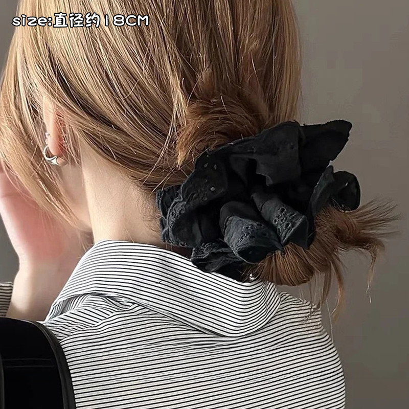 2025 New Lace Lace Large Intestine Hair Ring Extra Large Forest Tied ...