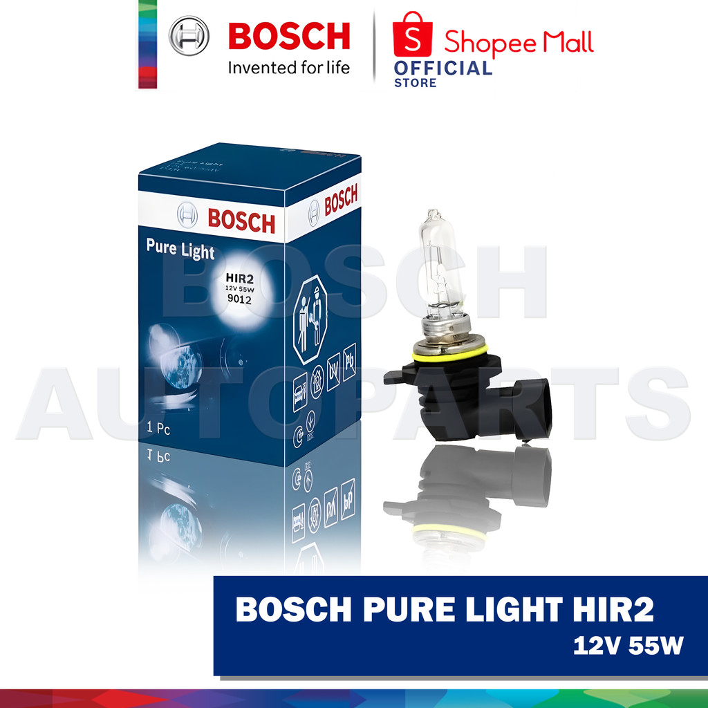 Bosch Bulb Pure light HIR2 12V 55W Purelight | Shopee Philippines