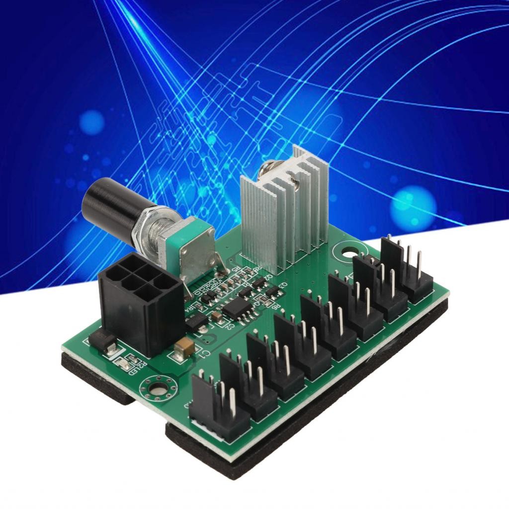 Haapeury Zopsc 8 Channel PWM 12V Fan Speed Controller Hub for 4-pin/3 ...