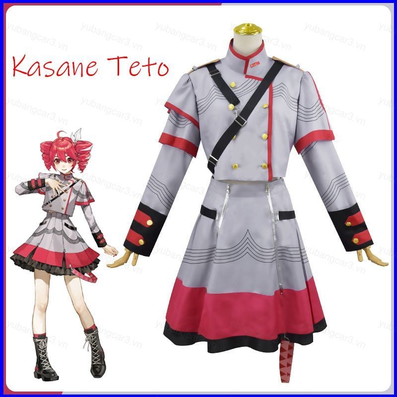 yu3 vtuber Synthesizer V Kasane Teto uniform dress cosplay cloth ...