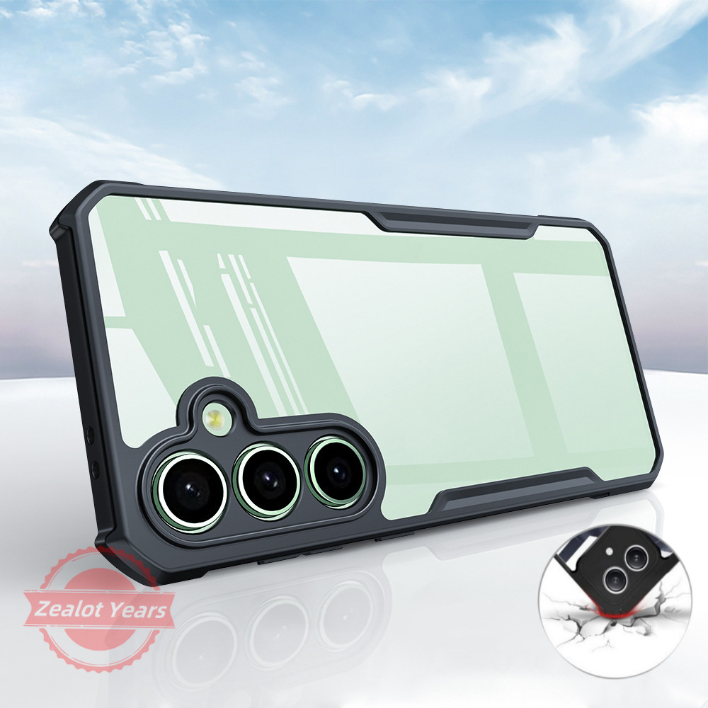 Casing For Samsung Galaxy A56 A36 A26 A16 A55 A35 A25 A15 5G 4G Clear Acrylic Silicon Frame Back ...