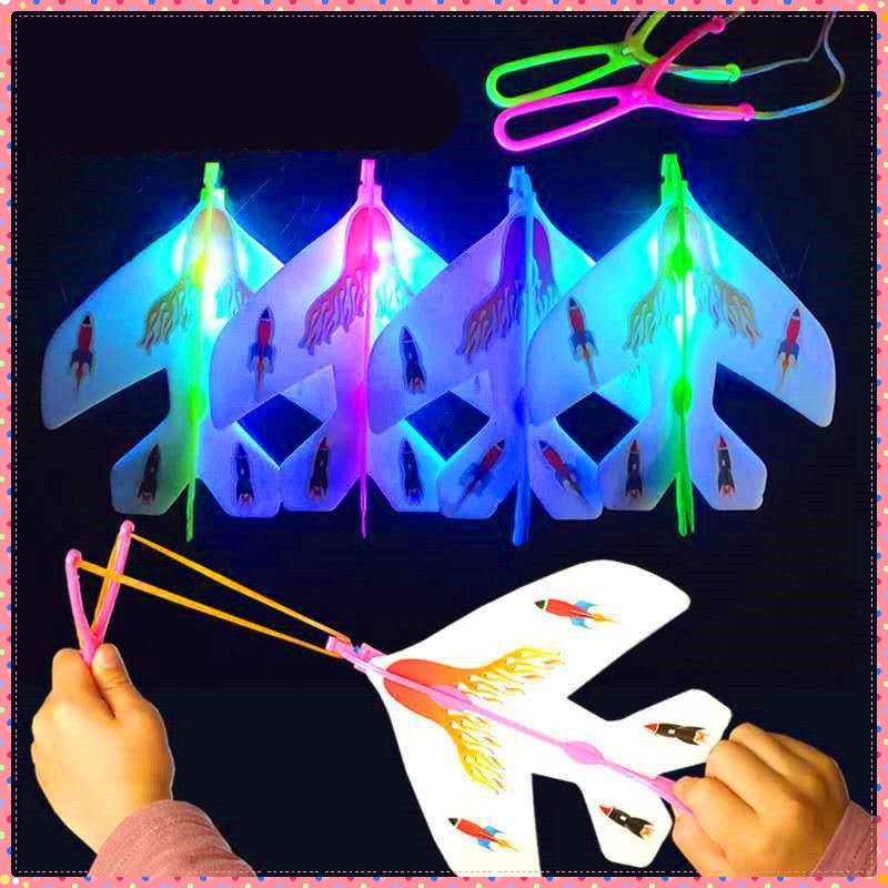 DIY Flying Toys Air Plane Model Elastic Rubber Band Throwing Flying ...