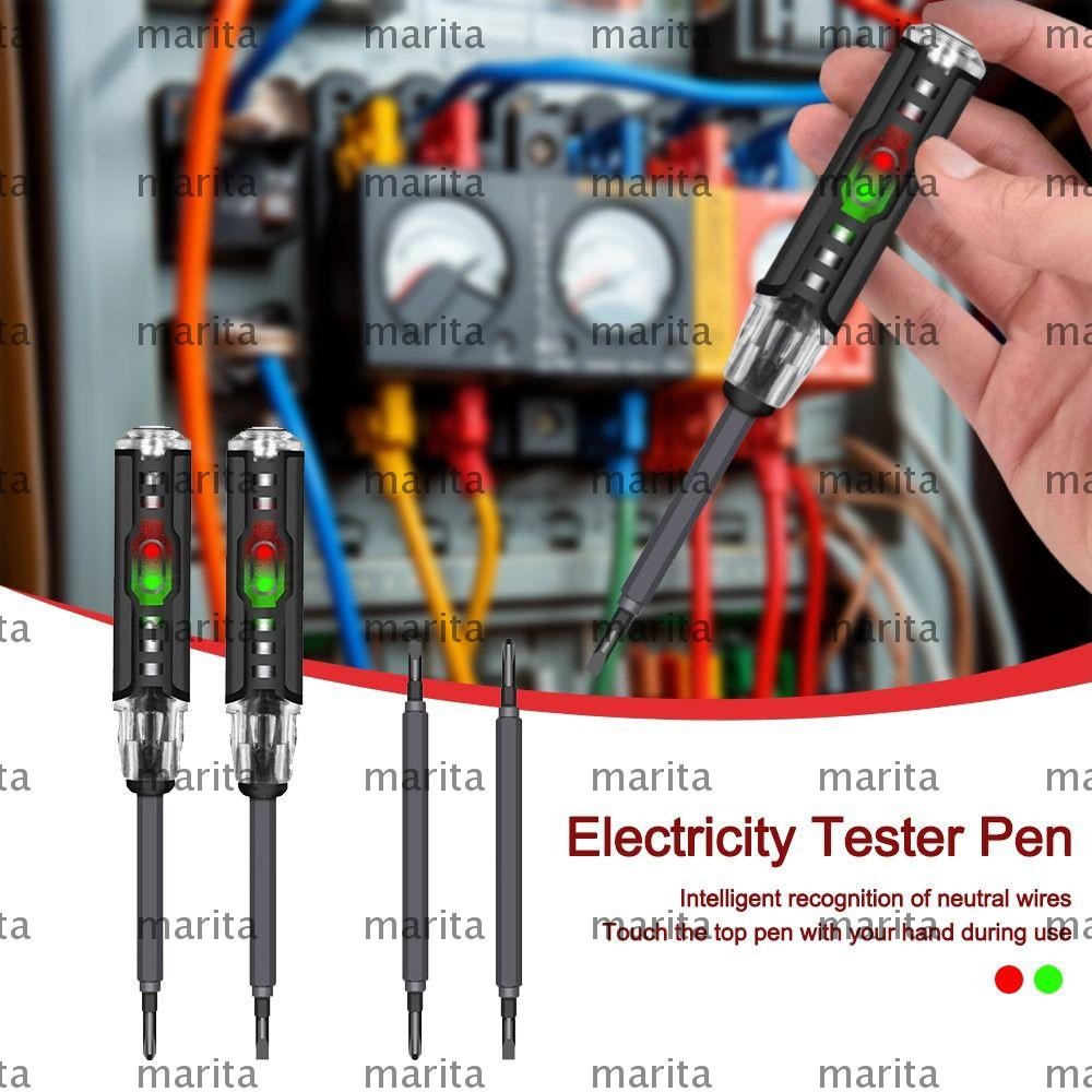 MARITA Electricity Tester Pen, High Brightness 2-In-1 Electricity ...