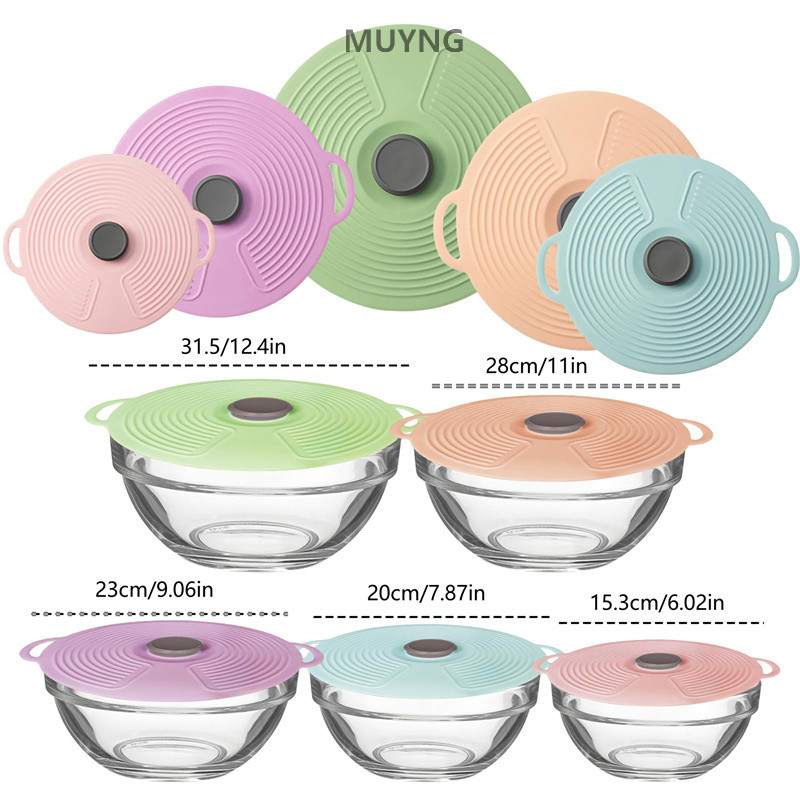 Two Tone Silicone Fresh-keeping Cover, Anti Overflow Sealing Silicone ...