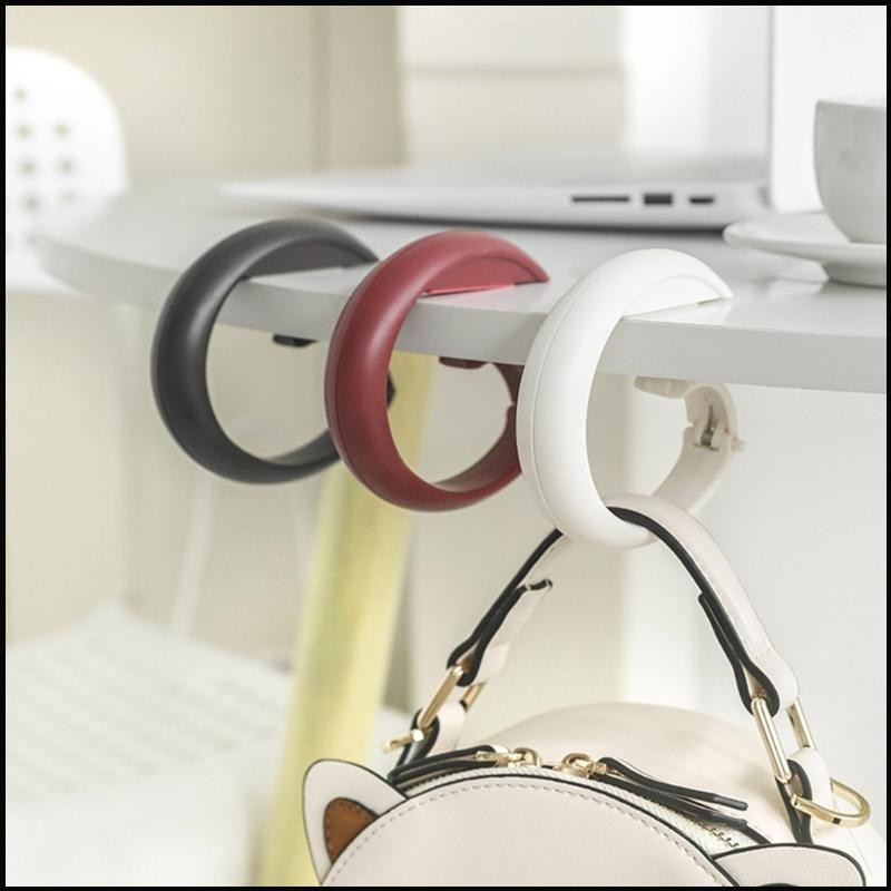 UKI Organizer Clip Hook Round Table Edge Hook for Wardrobe Kitchen ...