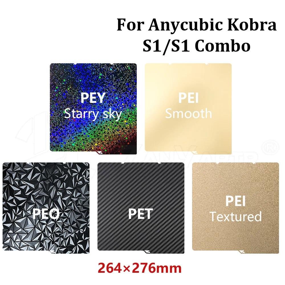 264x276 For Anycubic Kobra S1 Plate Pei Sheet Textured Kobra S1 Combo ...