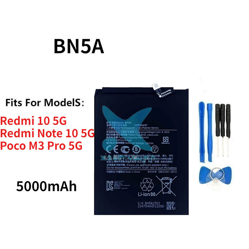 Battery For Redmi Note 10 / Note 10 5G / Poco M3 Pro 5G BN5A | Shopee ...