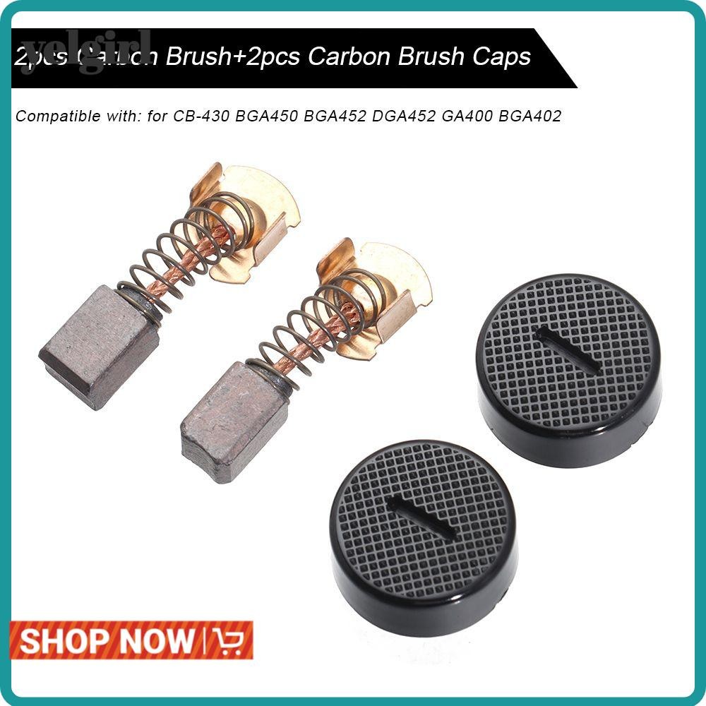 AGLYELGIRL 2pcs Carbon Brush Cap New For CB-430 Makita BGA450 BGA452 ...