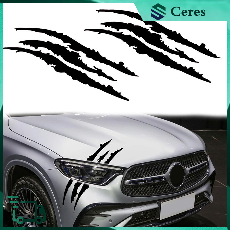 40cm Reflective Car Stickers Monster Claw Scratch Decal Car Styling ...