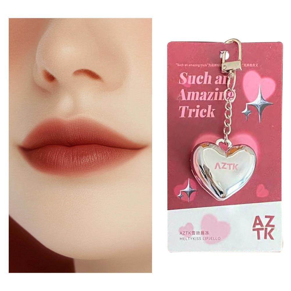 Aztk Creative Heart Lipstick Keychain Long-lasting Moisturizing Lip ...