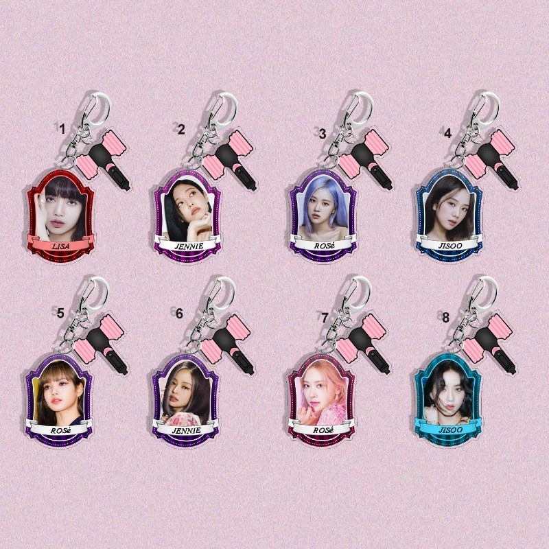 Blackpink Keychain LISA Acrylic JISOO Gold Jenny Pendant Keychain ...