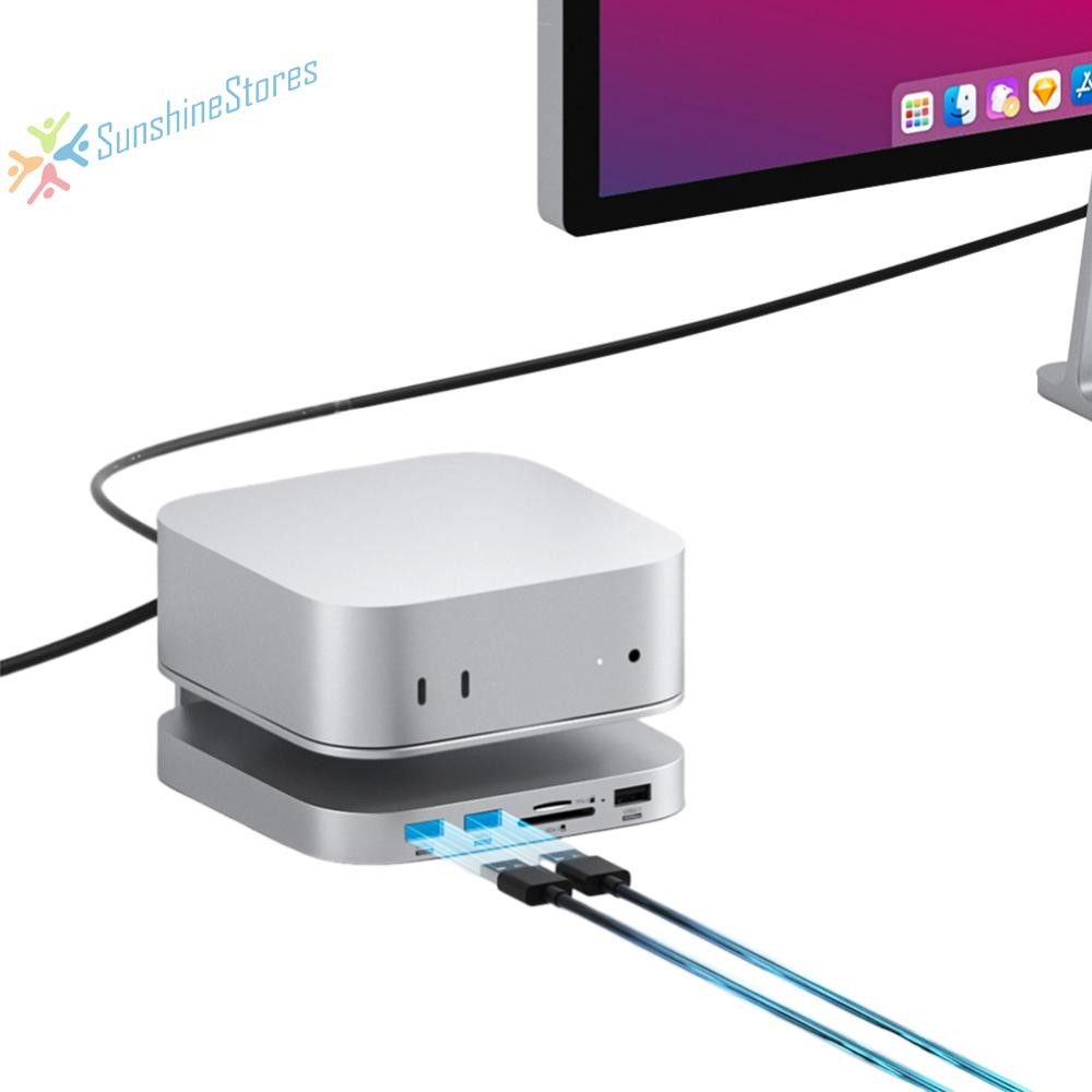 USB C Hub with M.2 SSD Enclosure for Mac Mini M4 Or M4 Pro Type-C ...