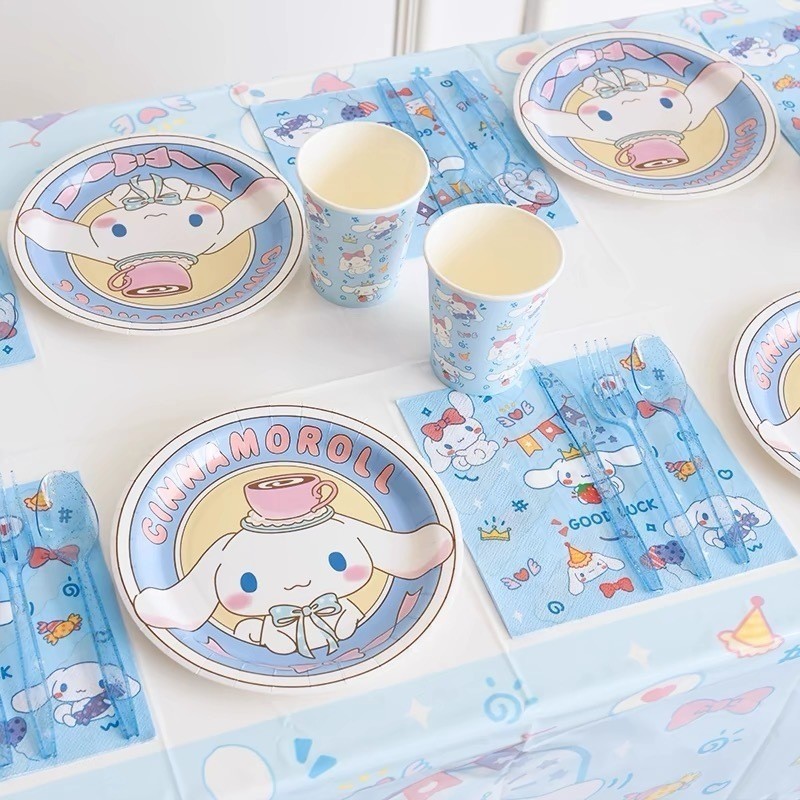 Cinnamoroll Disposable Set Melody Kuromi Theme Children'S Birthday ...
