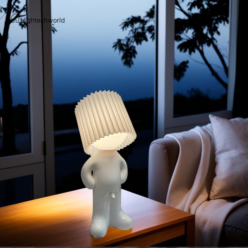 Little Shy Man Lamp Creative Shy Guy Table Lamp with Lampshade for Home ...