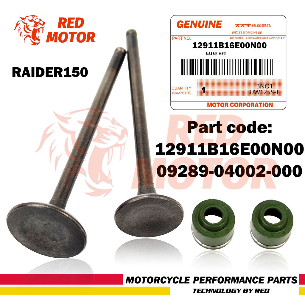 Motorcycle Parts Valve Set Umbrella Valve+Valve Seal RAIDER150 | Shopee ...