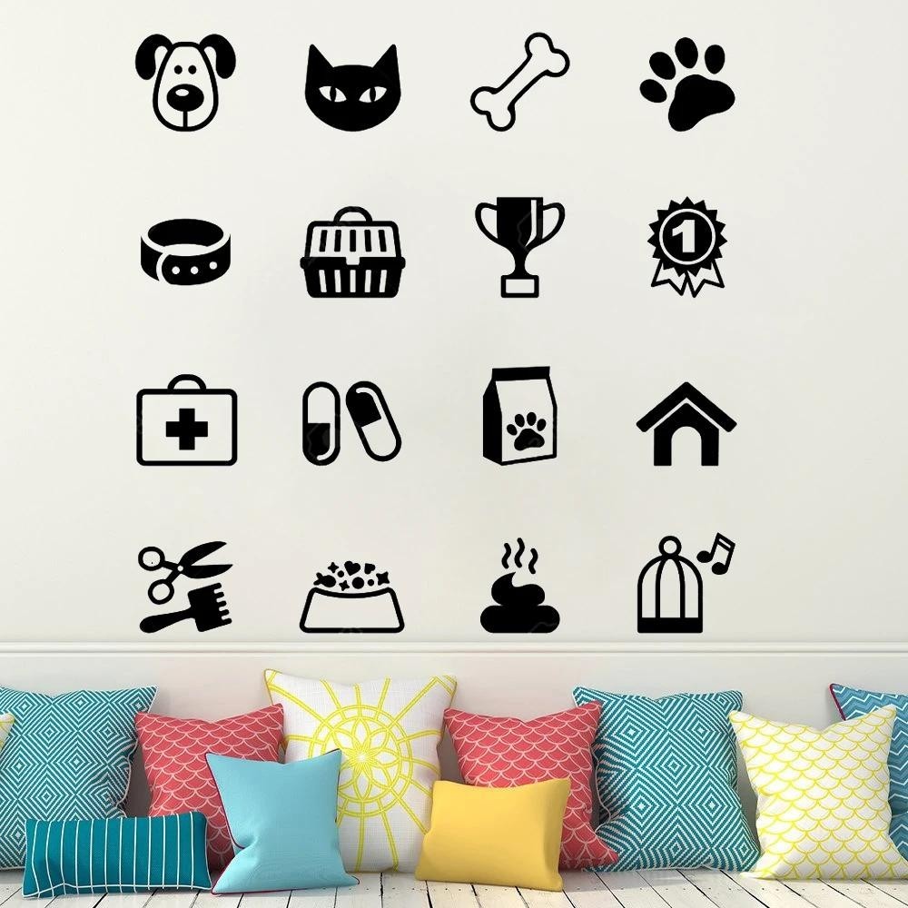 Pet Shop Window Glass Decoration Vinyl Wall Sticker Dog Food Cat ...