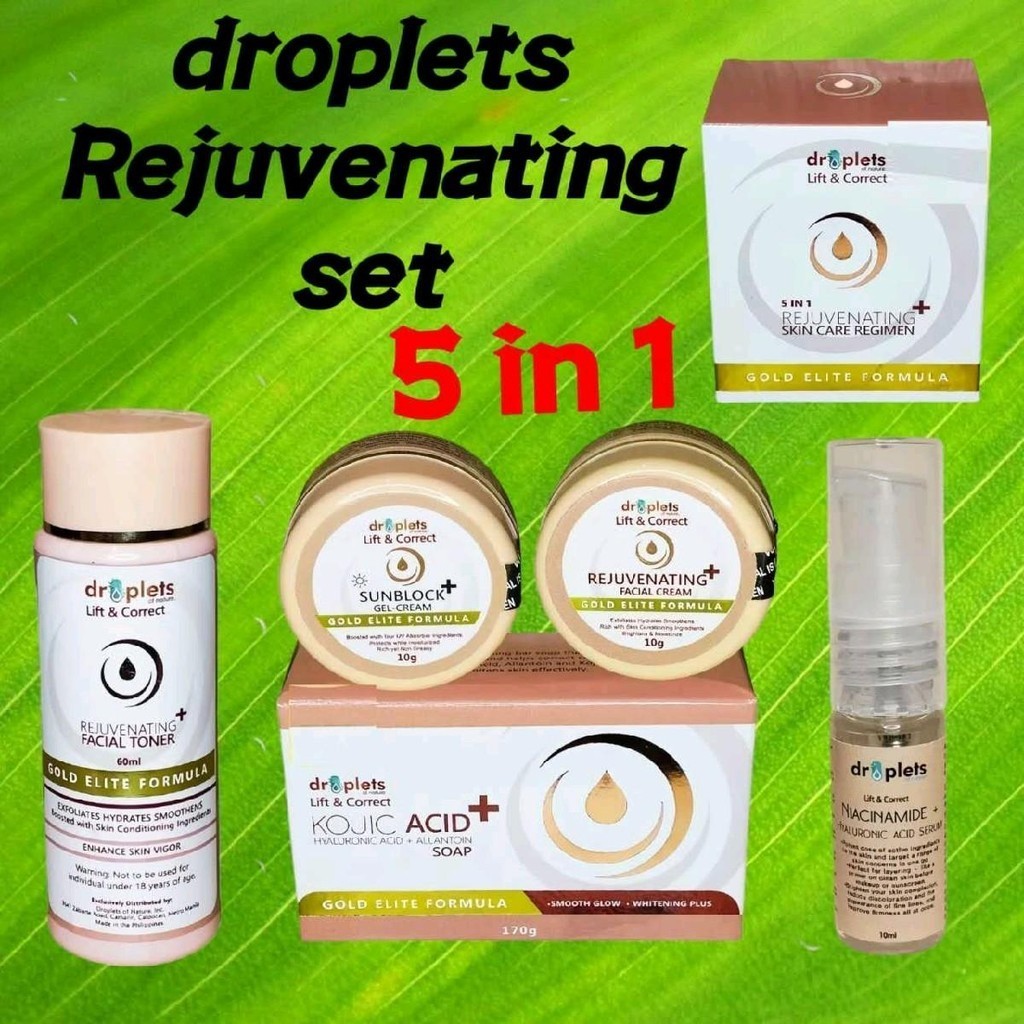 5 IN 1 SALE DROPLETS REJUVENATING SET / NAICINAMIDE SERUM | Shopee ...