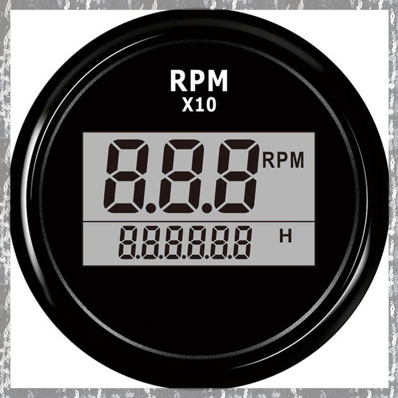 [Z J R Y] Boat LED Digital Hour Meter Marine Outboard RV RPM Meter ...