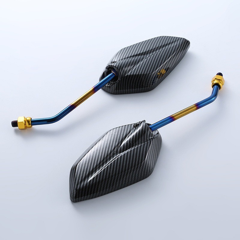 Motorcycle SIDE MIRROR TRICHROISM CARBON TITANIUM | Shopee Philippines