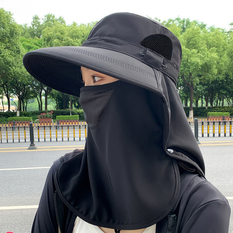 Outdoor Sun Protection Hat Sunshade Large Brim Hat Full Face Sun ...