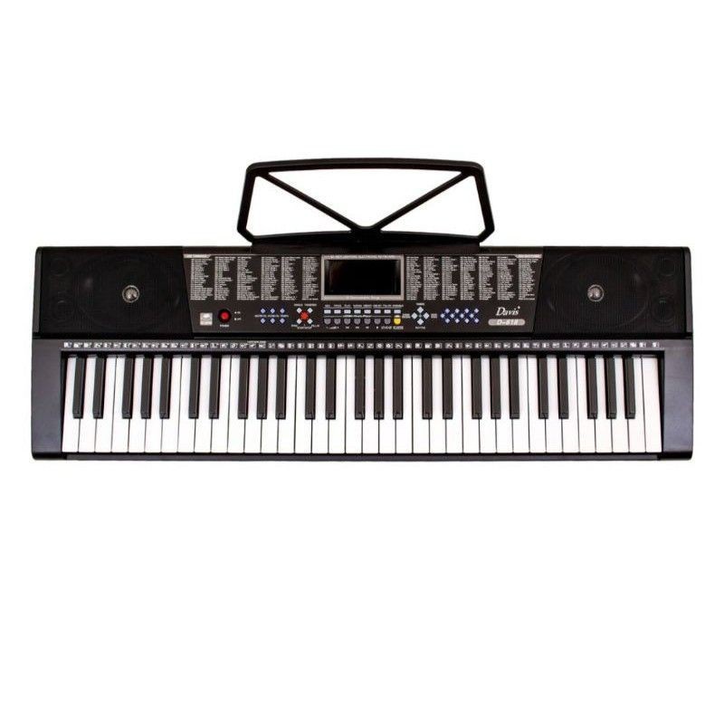 DAVIS D618 61keys piano keyboard with light with stand | Shopee Philippines